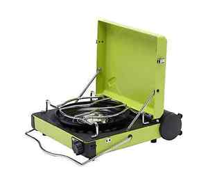 all-for-outdoor.com - Iwatani cassette Portable gas stove green outdoor easy carry CB-MVS-1FG japan